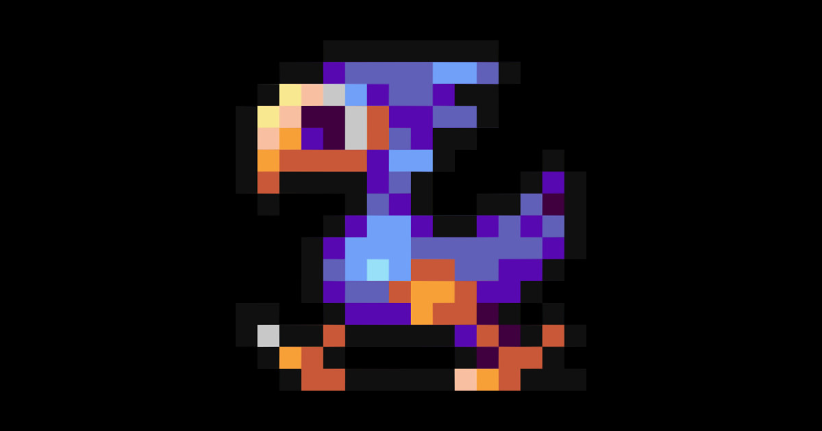 8-Bit Purple Chocobo - Final Fantasy - Sticker | TeePublic