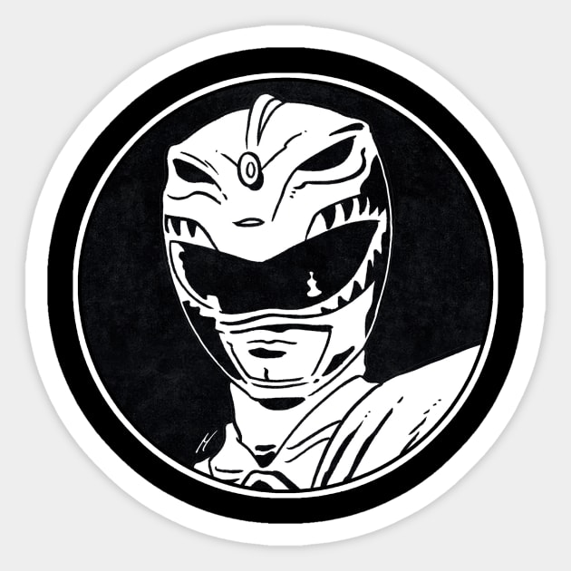 GREEN RANGER - Mighty Morphin Power Rangers (Circle Black and White ...