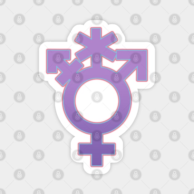 Trans nb symbol - Frogwhomp - Magnet | TeePublic