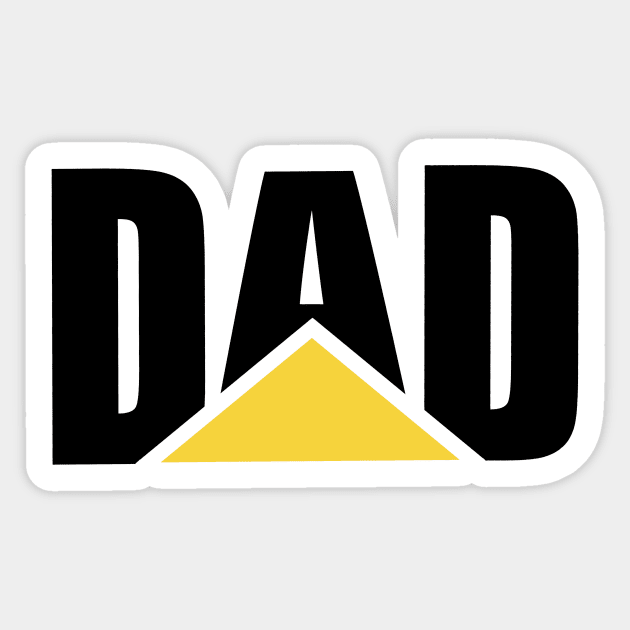 DAD - yellow triangle pocket logo - Lgbtq - Sticker | TeePublic