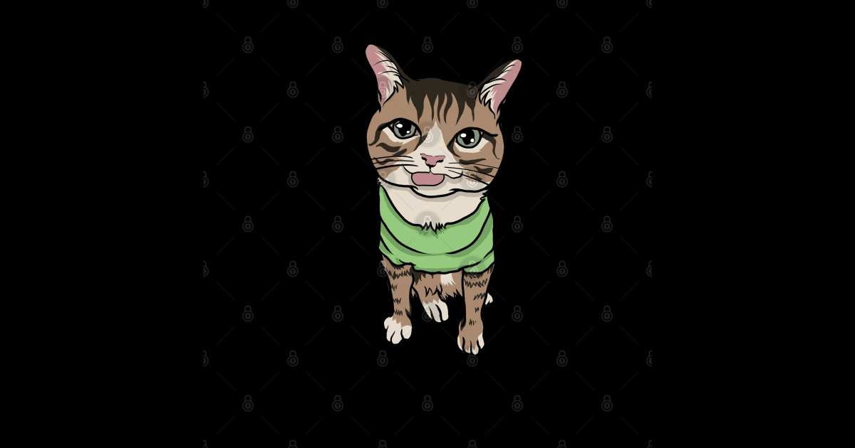 Sherman Ditch Tiger Kids Apparel - Sherman The Cat - Sticker | TeePublic