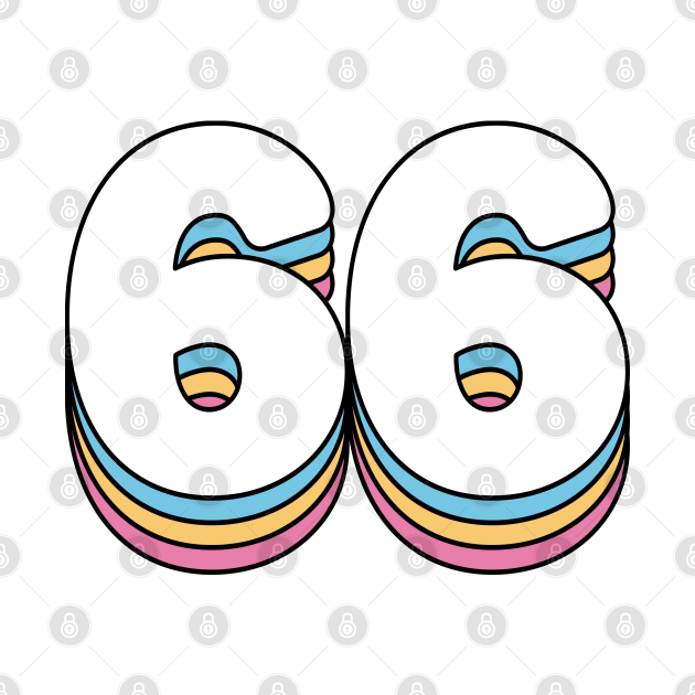 66 Number - 66 - T-Shirt | TeePublic
