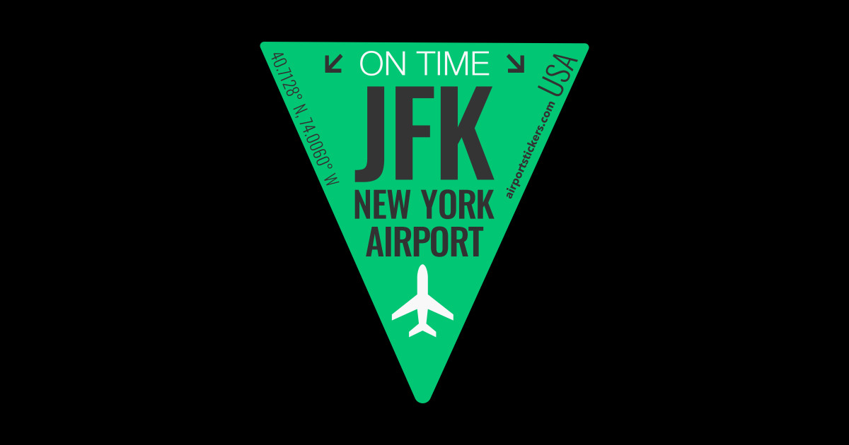 Airport code JFK triangle - New York City - Sticker | TeePublic