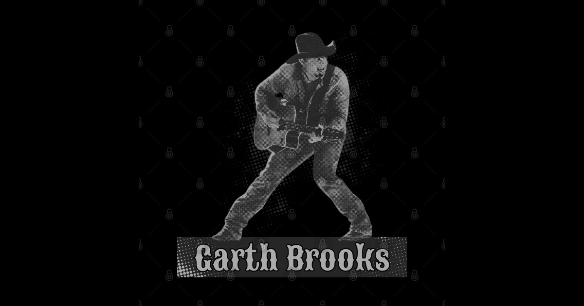 Garth Brooks // illustrations - Garth Brooks - Sticker | TeePublic