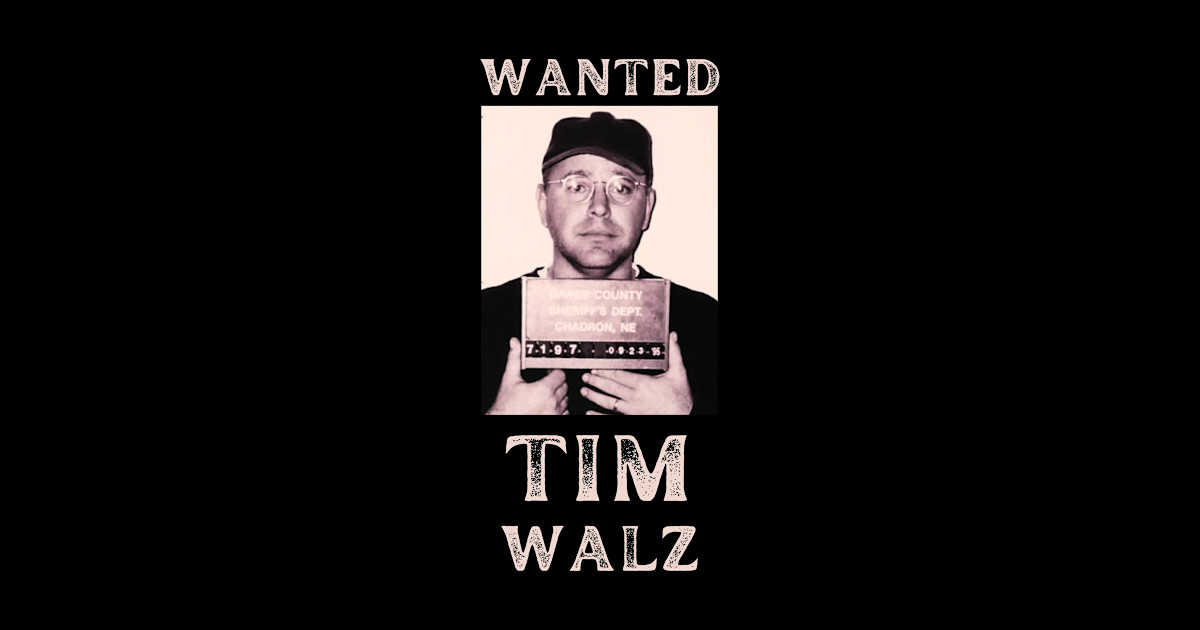 2024 Tim Walz Mug Shot - Tim Walz Mugshot - Sticker | TeePublic