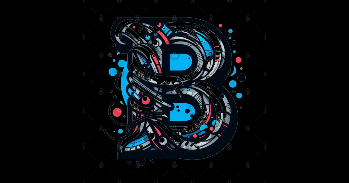 Letter B design graffity style - Letter B Design - Sticker | TeePublic