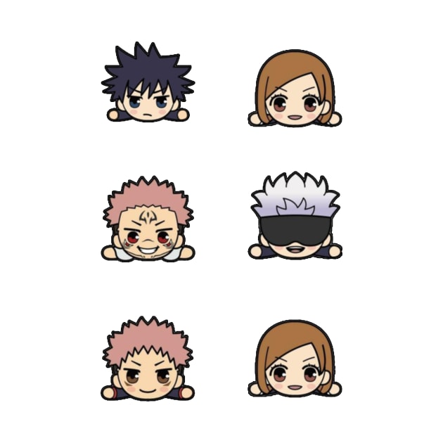 Chibi Heads jujutsu kaisen , jujutsu kaisen, chibi, jjk, gojo, sukuna, megumi, satoru gojo ...
