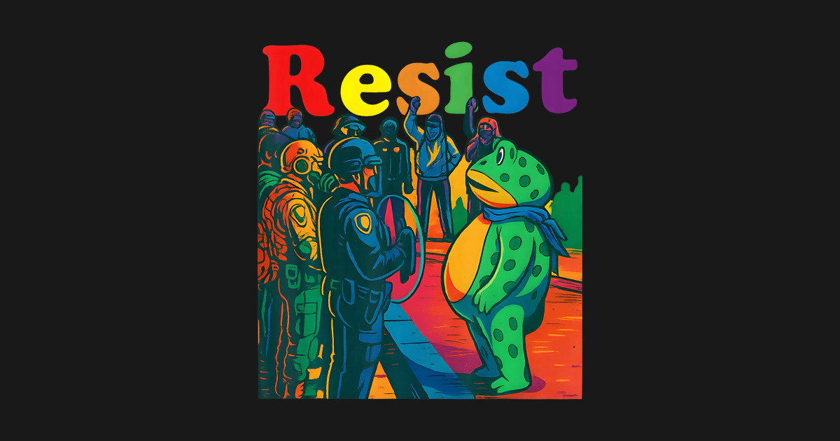 Frogs Resist Portland Frog Protest Activist Freedom - Vintage Frog ...