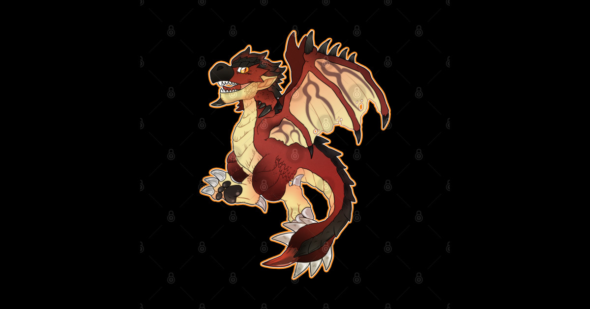 Red dragon King - Dragon - Sticker | TeePublic