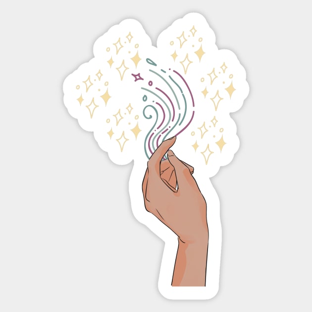 Aesthetic Magical Hand - Aesthetic Snap - Sticker | TeePublic