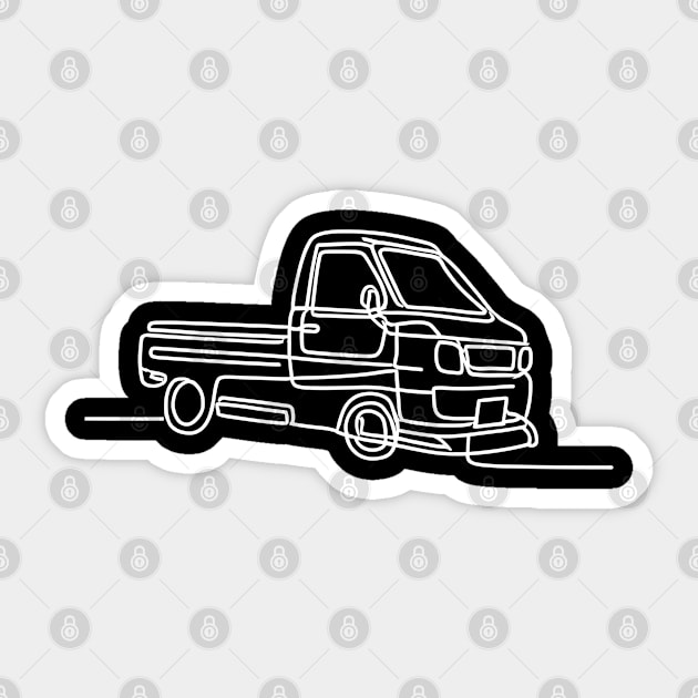 Kei Truck Line Art - Kei Truck - Sticker | TeePublic
