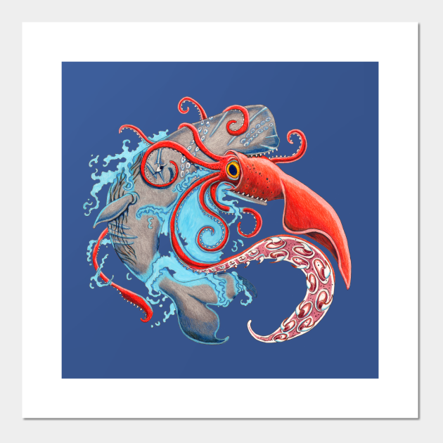 Colossal Squid - Squid - Posters and Art Prints | TeePublic