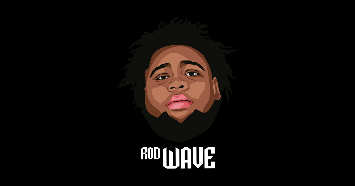 Big Head Cartoon Rod Wave - Rapper - Sticker | TeePublic