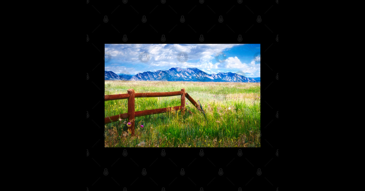 Front Range landscape Colorado Rocky Mountains - Mountains - Sticker ...