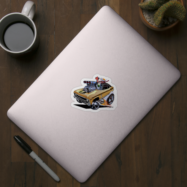 SUPER Nova 1970 Chevy Nova Gold - Nova - Sticker | TeePublic