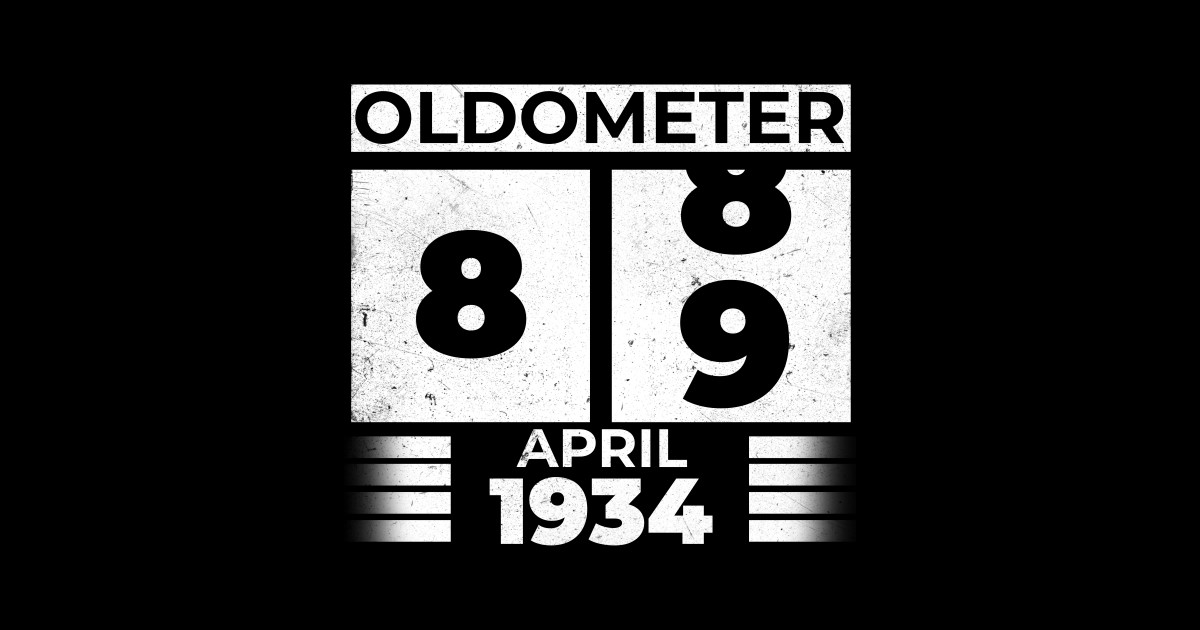 Oldometer 89 Years Old Born In April 1934 - Oldometer 89 - Sticker ...