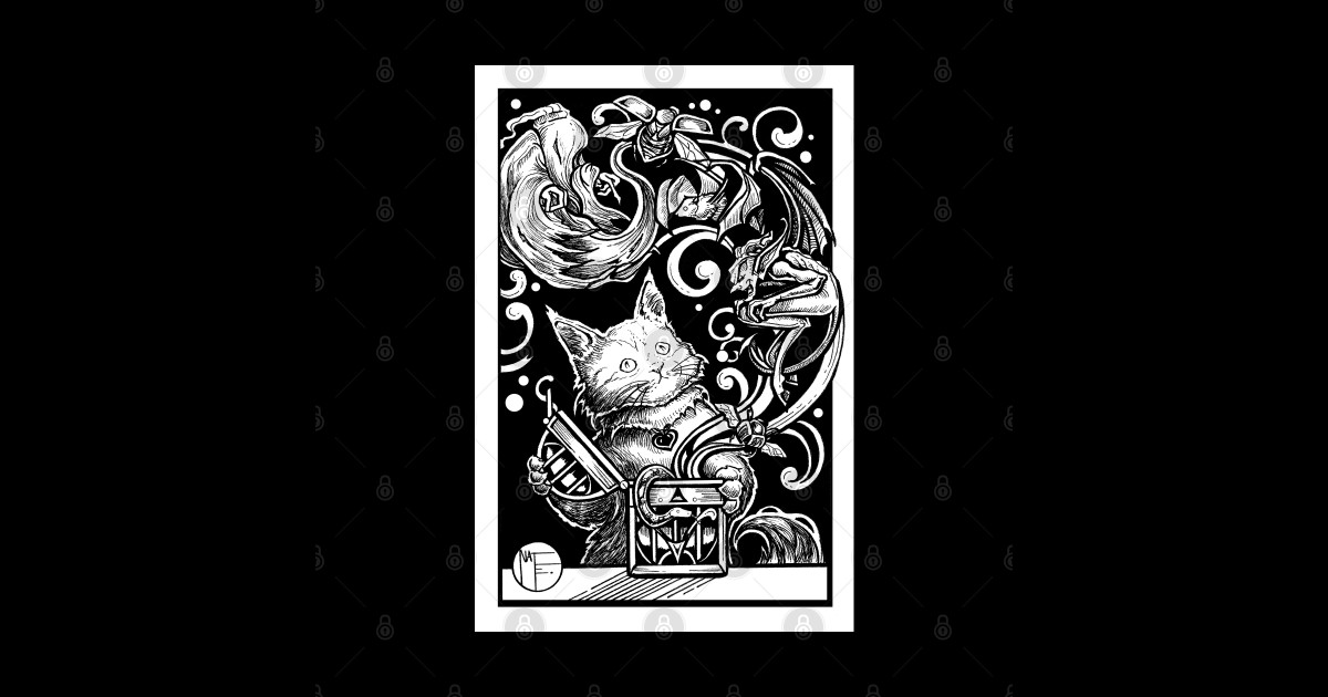 Opening Pandora's Box - White Outlined Version - Cats - Sticker | TeePublic