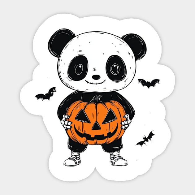 Horror panda bear - Panda - Sticker | TeePublic