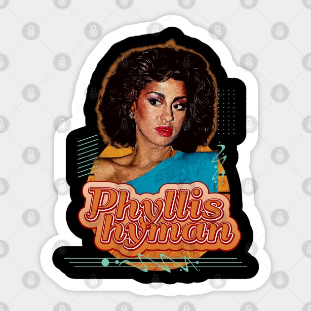 Phyllis hyman \ \ Retro Art - 80s Music - Sticker | TeePublic