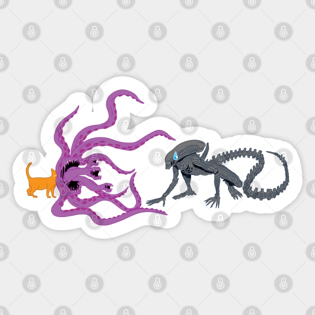 Alien vs Flerken - Movies - Sticker | TeePublic