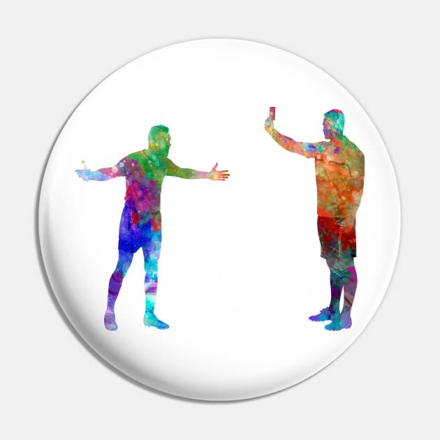 Soccer referee in watercolor - Referee - Pin | TeePublic