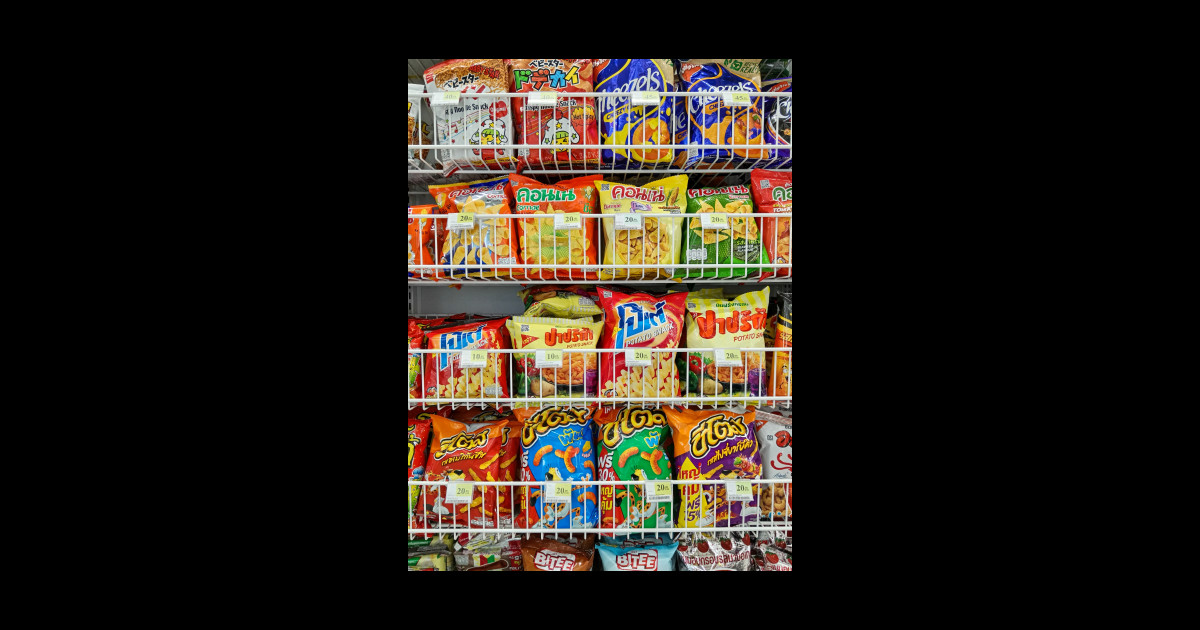 Thai potato chips junk food snacks - Potato Chips - Sticker | TeePublic