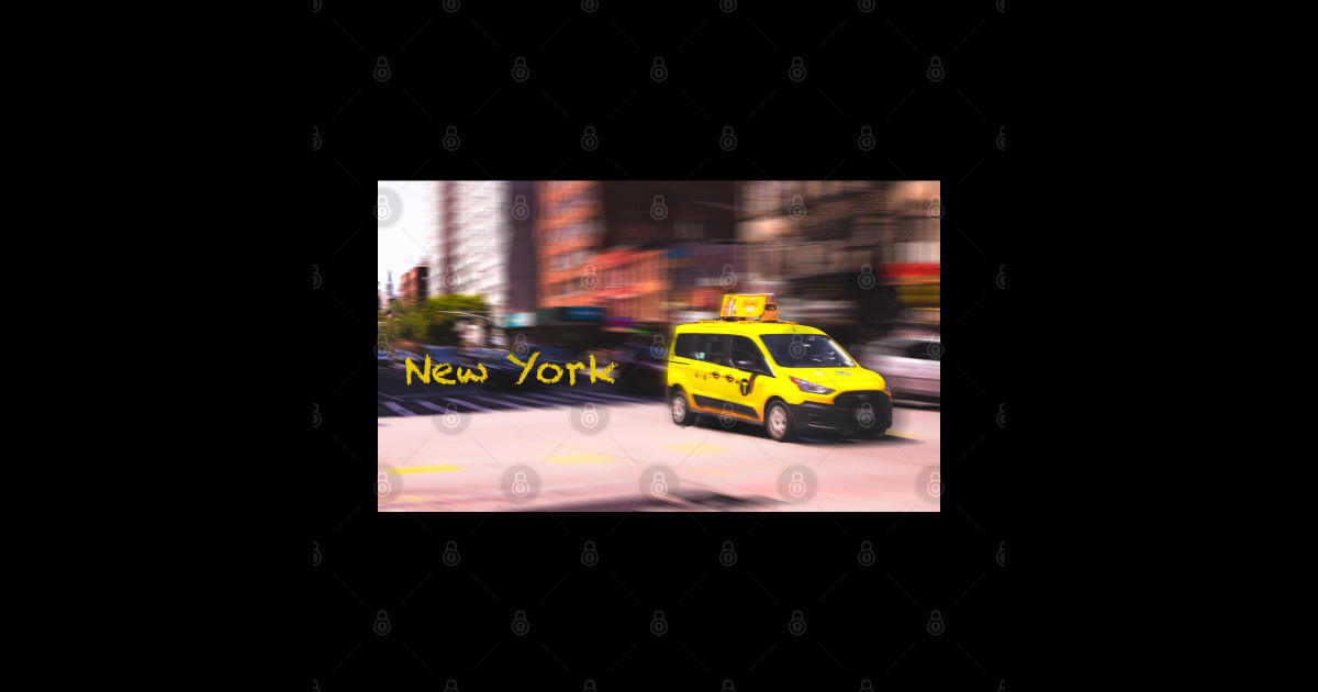 New York Taxi - Yellow - Sticker | TeePublic