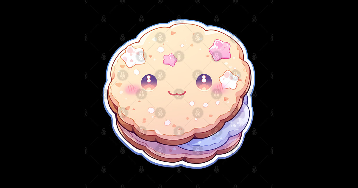Kawaii cookie - Kawaii - Sticker | TeePublic