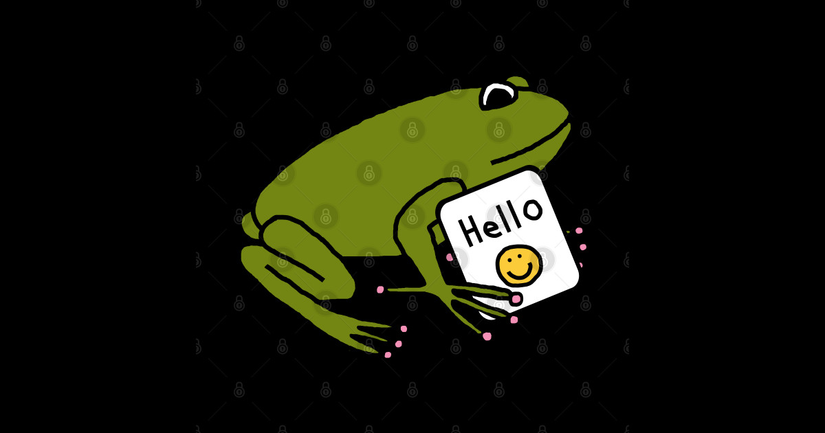 Tree Frog Says Hello - Funny Frog - Sticker | TeePublic