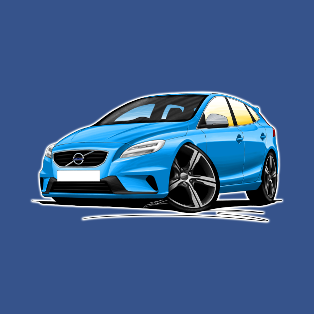 Volvo V40 R-Design Blue - Volvo V40 - T-Shirt | TeePublic