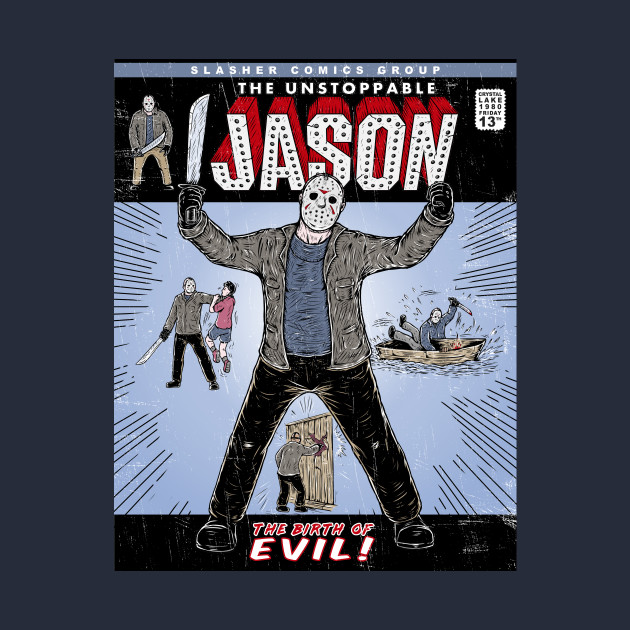 SLASHER COMIC -JASON - Halloween - T-Shirt | TeePublic