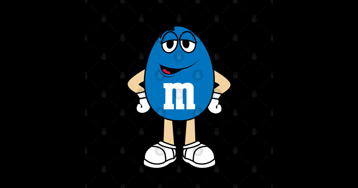 Blue M and M Mascot - M And M - Magnet | TeePublic