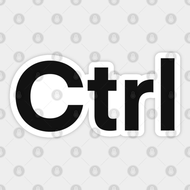 Ctrl Alt Del - Ctrl - Sticker | TeePublic