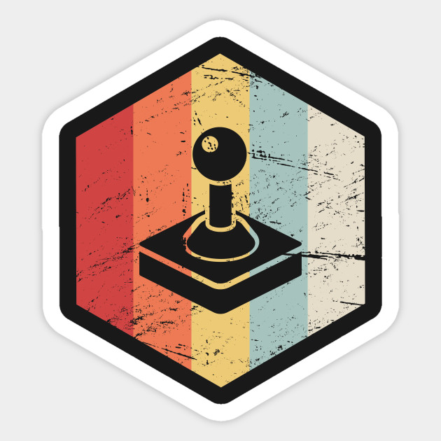 Vintage Arcade Joystick Icon - Arcade - Sticker | TeePublic