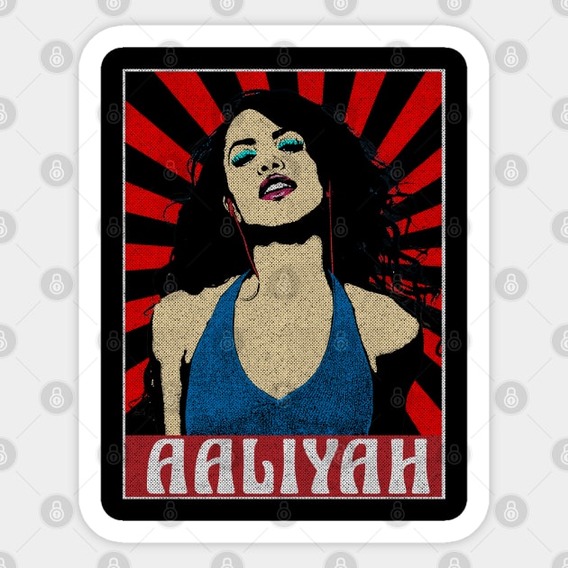Aaliyah Pop Art Style - Aaliyah - Sticker | TeePublic