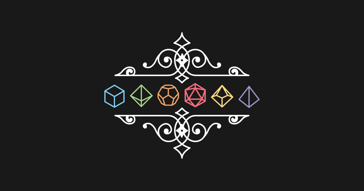Rainbow Dice Icons RPG D20 LGBT Pride - Dnd - T-Shirt | TeePublic