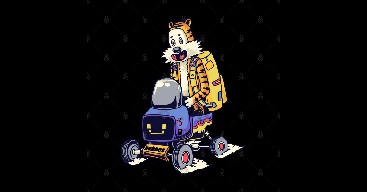 Hobbes Ride Mini Car - Calvin And Hobbes - Sticker | TeePublic