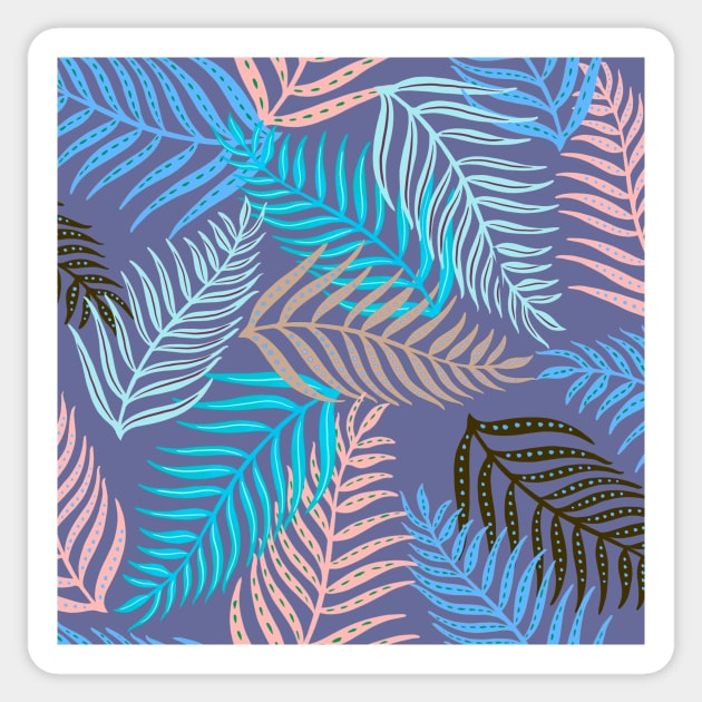 Palm leaf pattern - Palm Leaf - Sticker | TeePublic