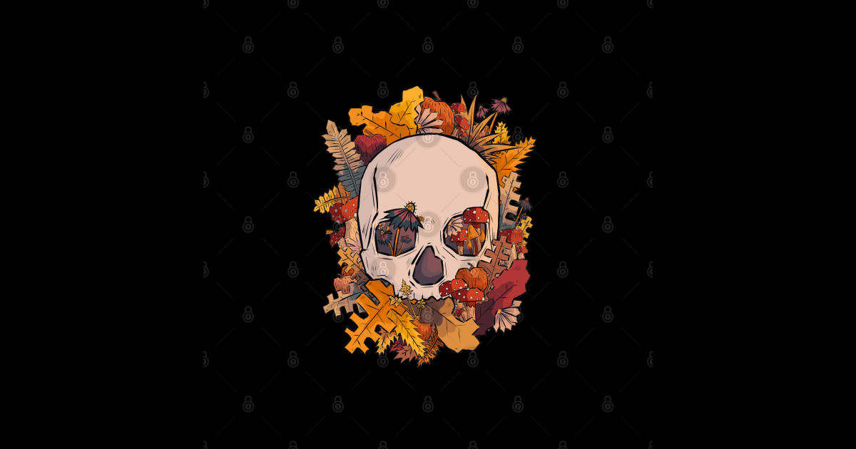A skull within nature - Skull - Sticker | TeePublic