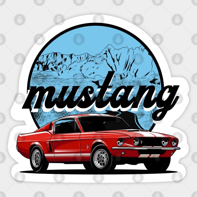Classic Ford Mustang - Cars - Sticker | TeePublic