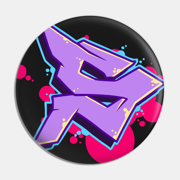 Letter S - Graffiti Street Art Style - Graffiti Letter - Pin | TeePublic