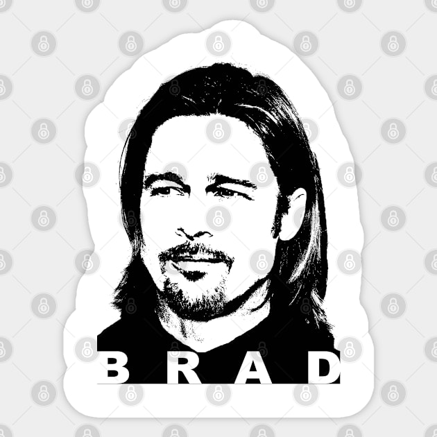 Brad Pitt Tribute - Movie Star - Sticker | TeePublic