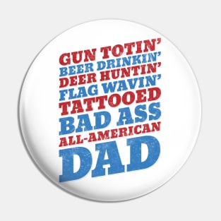 Dad Papa American Flag Father Gift Pins and Buttons for Sale | TeePublic