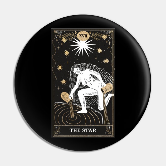 The Star Tarot Card - Star Tarot Card - Pin | TeePublic