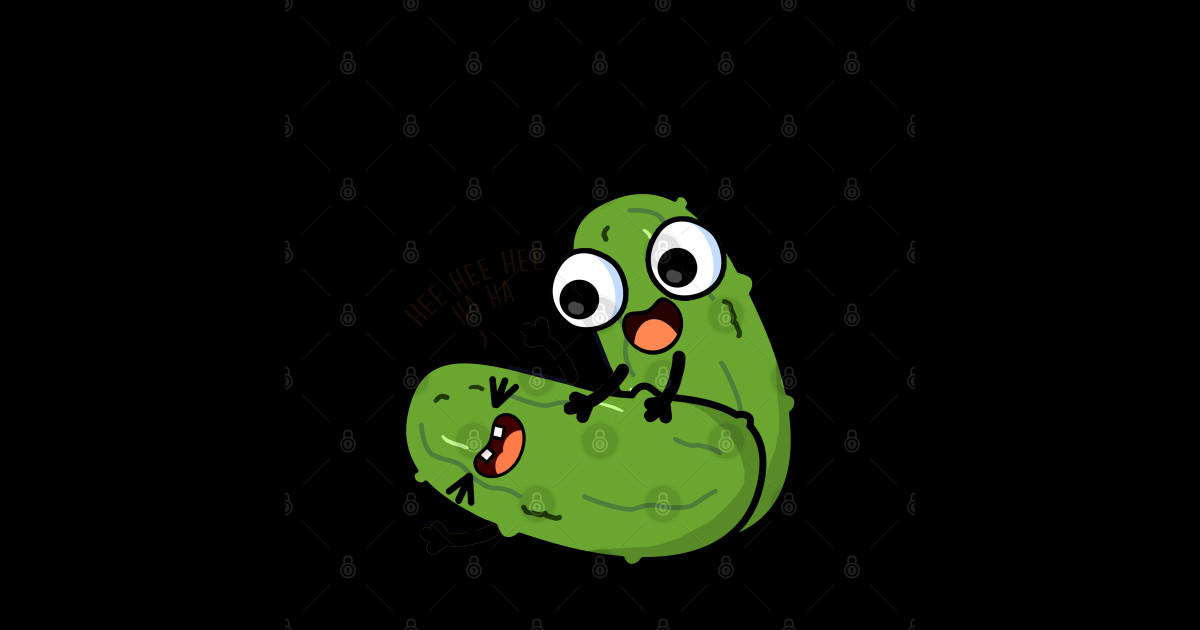 Picklish Ticklish Funny Pickle Puns - Pickle Puns - Sticker | TeePublic