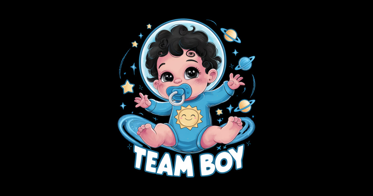 Team Boy Baby Gender Reveal Party Announcement Gift For Boy Kids ...