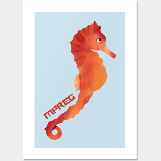 Cursed Seahorse MPREG MEME - Mpreg - Posters and Art Prints | TeePublic