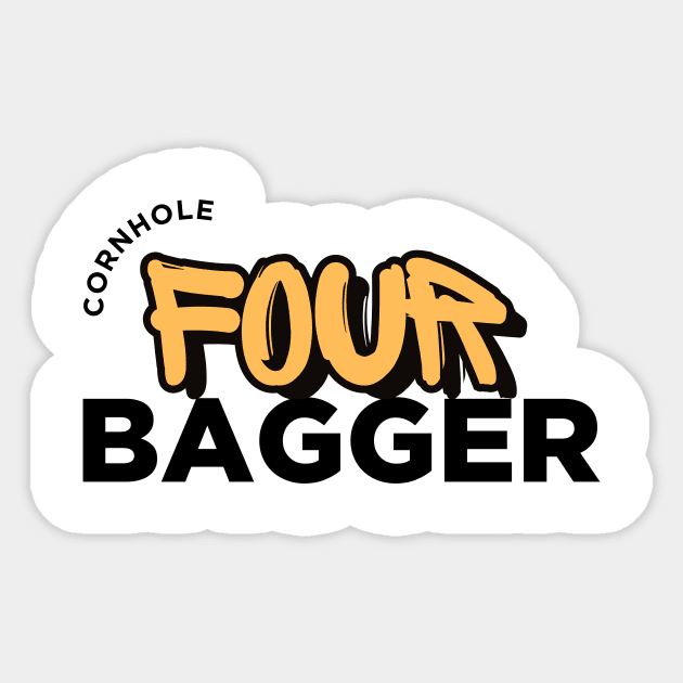 Four Bagger Wall Graffiti - Cornhole - Sticker | TeePublic