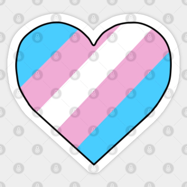 Trans Pride Heart - Pride - Sticker | TeePublic