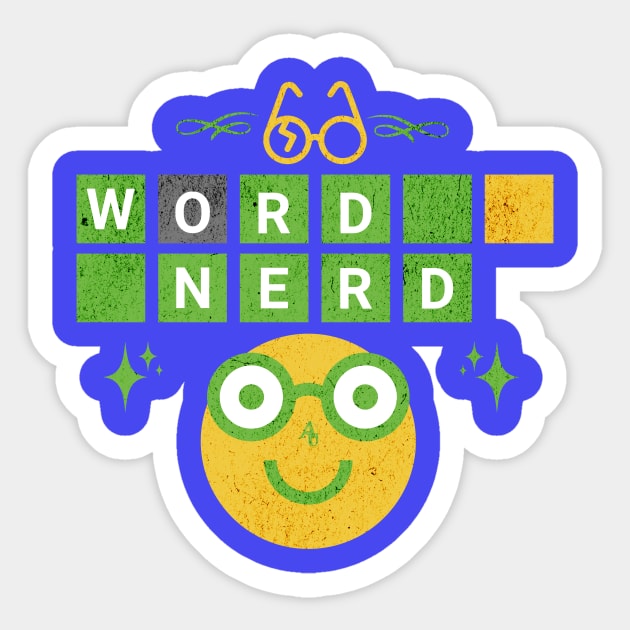 Wordle Word Nerd - Wordle Expert - Sticker | TeePublic